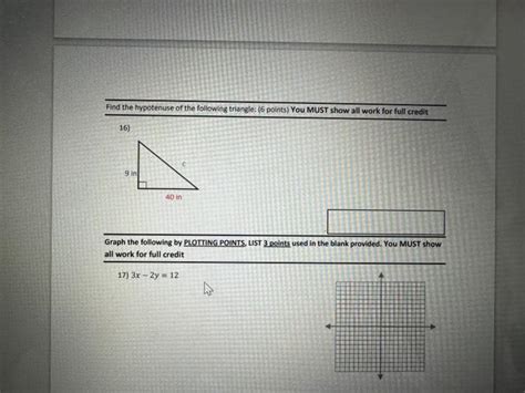 Solved Find The Hypotenuse Of The Following Triangle Chegg Com