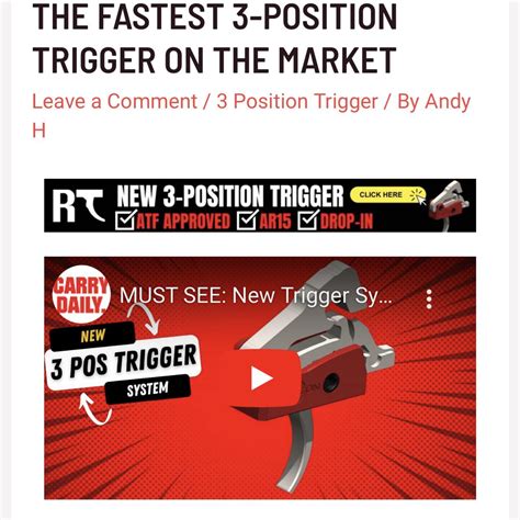 3 Position Trigger Anybody Have Any Experience With This Trigger Rar15