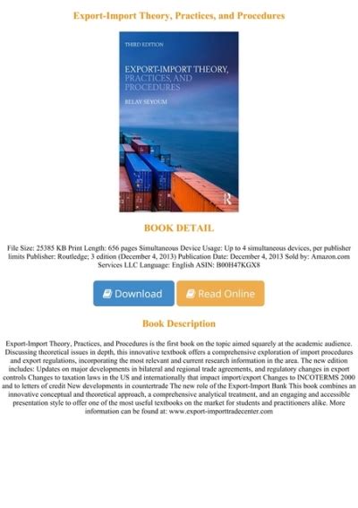 [p D F Download] Export Import Theory Practices And Procedures Txt Pdf Epub