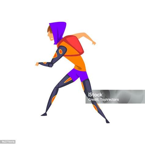 배낭에 흰색 바탕에 미래 의류 벡터 일러스트 레이 션에에서 미래 젊은 남자에서 남자 개념에 대한 스톡 벡터 아트 및 기타 이미지