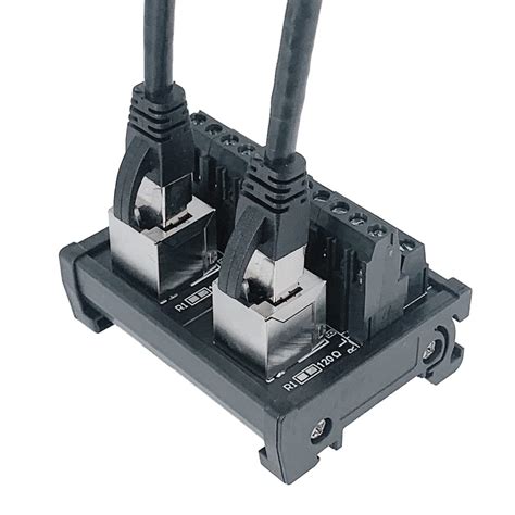 Mua Rj45 8p8c Din Rail Mount Ethernet Connector Distribution Breakout Board Two Way Rj45