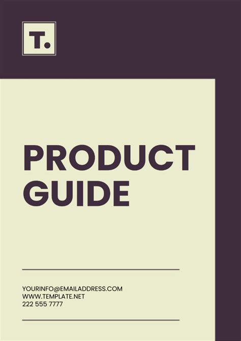 Free Product Guide Template To Edit Online