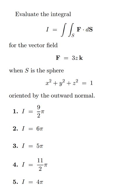 Solved Evaluate The Integral F DS For The Vector Field When Chegg Com