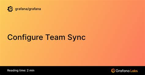 Configure Team Sync Grafana Documentation