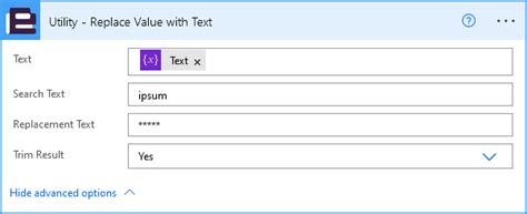 Utility Replace Value With Text Encodian Customer Help