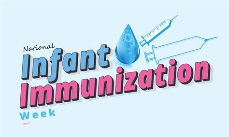 National Infant Immunization Week Background Banner Card Poster Template Vector