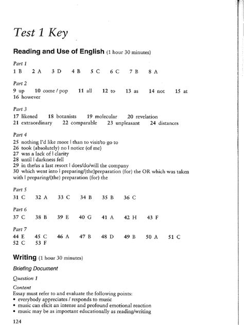 Reading And Use Of English Mock Test 1 Key Pdf