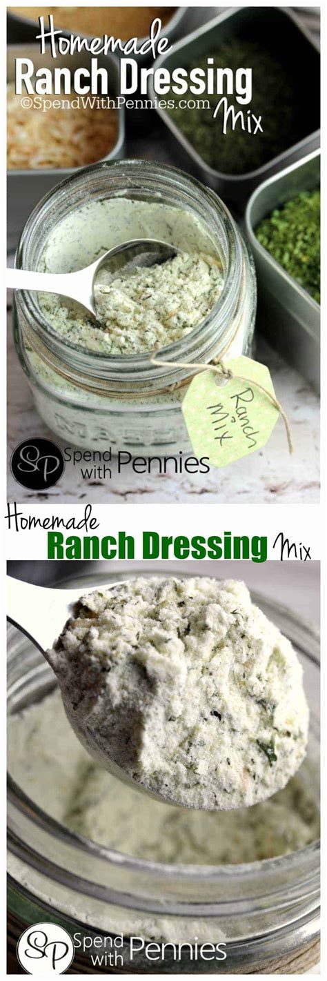 Homemade Ranch Dressing Mix Spend With Pennies