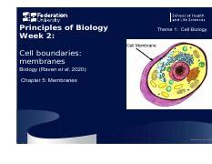 Wk 02 2020 Cell boundaries 1 per page.pdf - Principles of Biology Week 2: Theme 1: Cell Biology ...