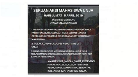 Sebaran Pamflet Demo Di Kampus Unja Diduga Hoax Presiden Bem Tak Tahu Prosesnya