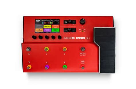 Line 6 Pod Go Limited Edition Red Guitar Modeling Simulation