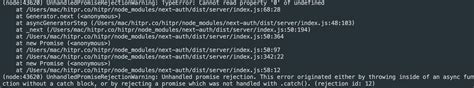 UnhandledPromiseRejectionWarning TypeError Cannot Read Property Of Undefined Issue
