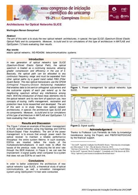 Architectures For Optical Networks Slice Pdf Computer Networking