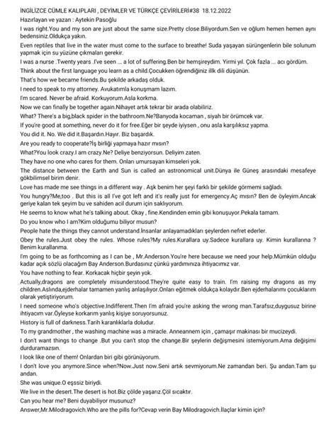 English Turkish38 Turkish English