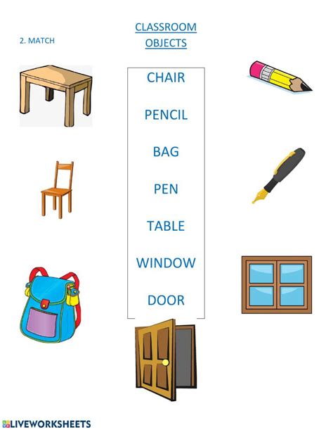 Ficha De Classroom Objects Para Young Learners Ingles Basico Para Niños Fichas Ingles