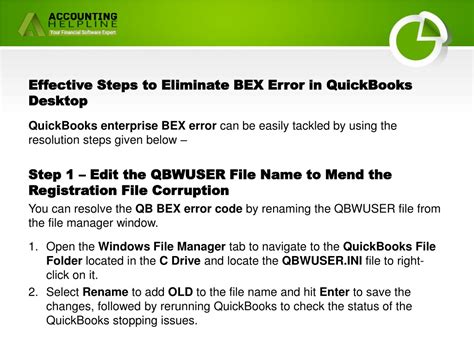 Ppt Quick Guide To Fix Quickbooks Bex Error Powerpoint Presentation Free Download Id12700317