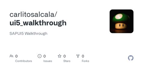 Github Carlitosalcalaui5walkthrough Sapui5 Walkthrough