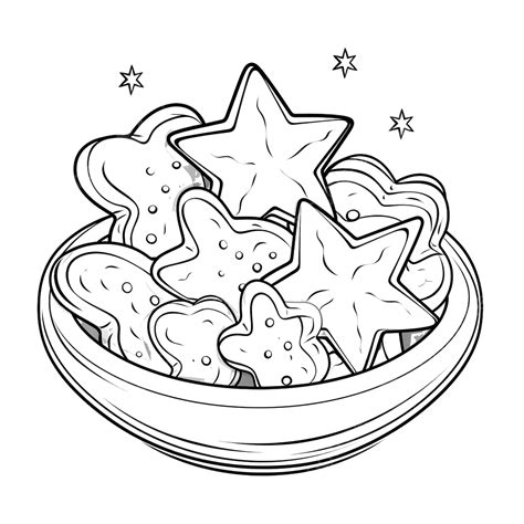 아이들을 위한 크리스마스 색칠책이나 페이지 크리스마스 쿠키 흑백 벡터 일러스트 레이 션 크리스마스 색칠 색칠하기 책 Png 일러스트 및 이미지 에 대한 무료 다운로드