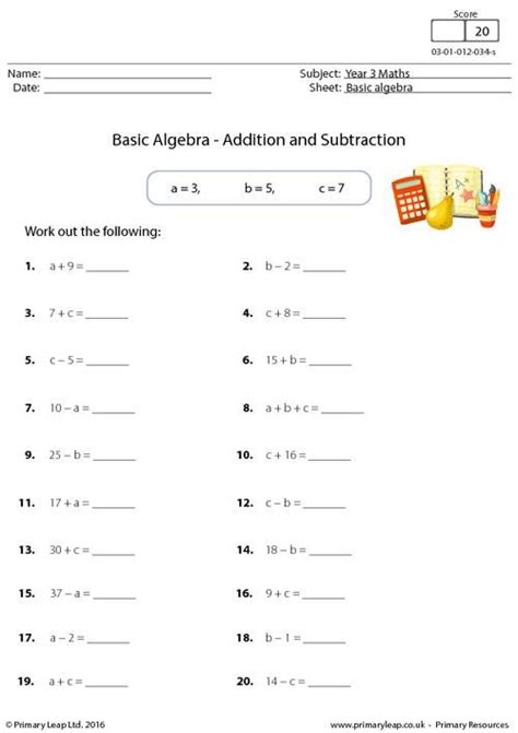 adding and subtracting expressions pdf