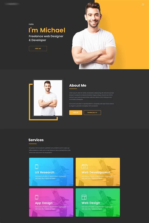 Mak Personal Portfolio And Resume Wordpress Theme Portfolio Web Design Web Design Personal