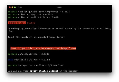 Default Starter Throws Sharp Errors · Issue 22303 · Gatsbyjsgatsby
