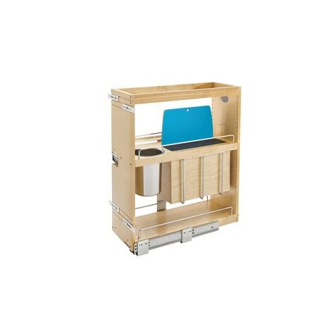 Rev A Shelf Rev A Shelf Wood Base Cabinet Knife Block Pull Out Organizer WSoft Close KB BCSC