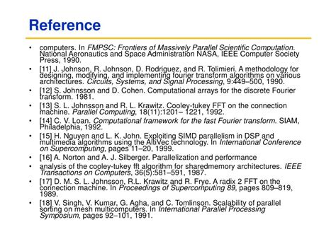 Ppt Optimizing The Fast Fourier Transform On A Multi Core