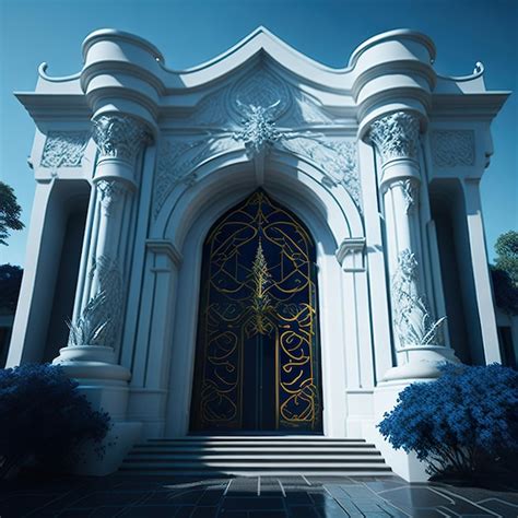 Premium Ai Image Grand And Detailed Gate Entrance Generative Ai