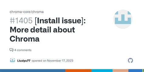 Install Issue More Detail About Chroma Issue Chroma Core Chroma GitHub