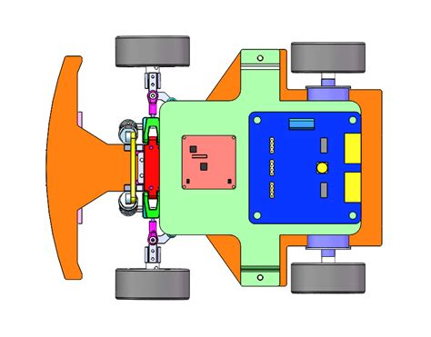 阿克曼小车转向系统（含动画仿真）三维sw模型solidworks 2016模型图纸下载 懒石网