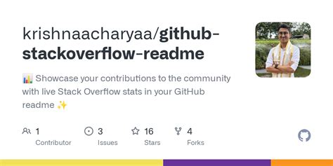 Github Krishnaacharyaagithub Stackoverflow Readme 📊 Showcase Your