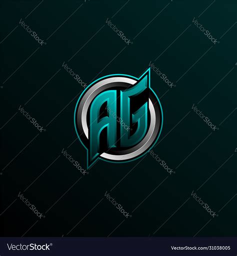 Initial Ag Logo Design Ag Logo Design Royalty Free Vector