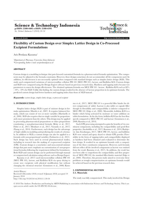 Pdf Flexibility Of Custom Design Over Simplex Lattice Design In Co