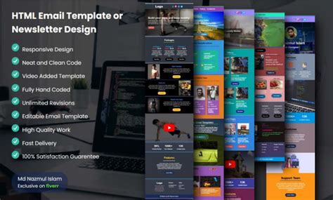 design responsive html email template or newsletter within 12 hours by