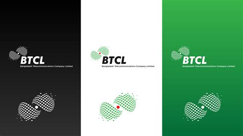 Btcl Logo In Green White And Various Sizes
