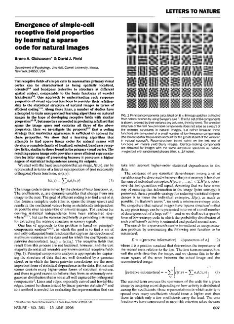 Emergence Of Simple Cell Receptive Field Properties By Learning A