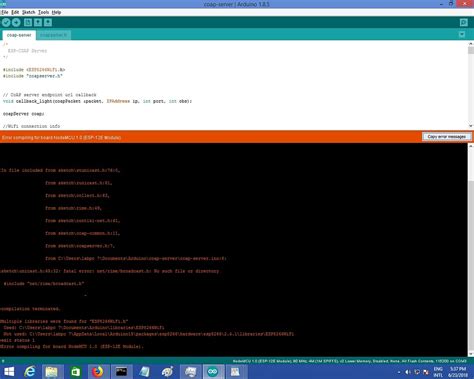 Fatal Error Netrimebroadcasth No Such File Or Directory Programming Arduino Forum