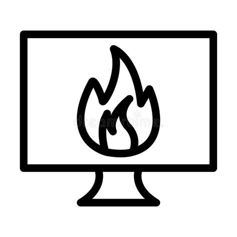 Damage Vector Thick Line Icon For Personal And Commercial Use Stock