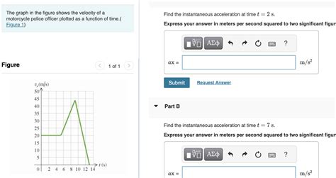 Solved Find Instantaneous Acceleration For When T Chegg