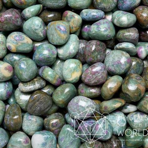Ruby In Zoisite Tumbled Stone Crystals Of The World Ruby In Zoisite Tumbled Stone Crystals Of The World