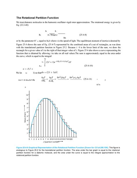 The Rotational Partition Function The Rotational Energy Is Given By Eq 22 40 H H Be 2 Ie 8