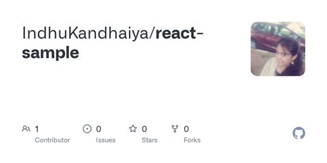 Github Indhukandhaiya React Sample