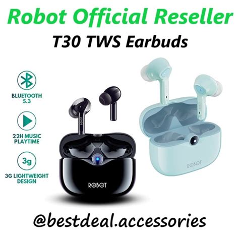 Robot Airbuds T Wireless Bluetooth Earphone TWS Earbuds New T T Lazada Indonesia