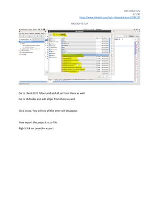 Installation And Setup Hadoop Published Pdf
