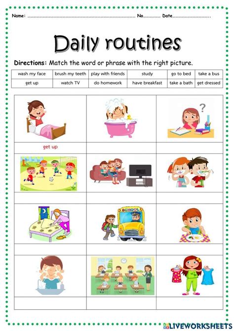 Daily Routines | Daily routine kids, Daily routine, Daily routine activities