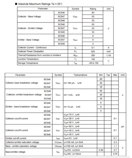 Transistor Bc548 30v Npn • Roostech Electronica