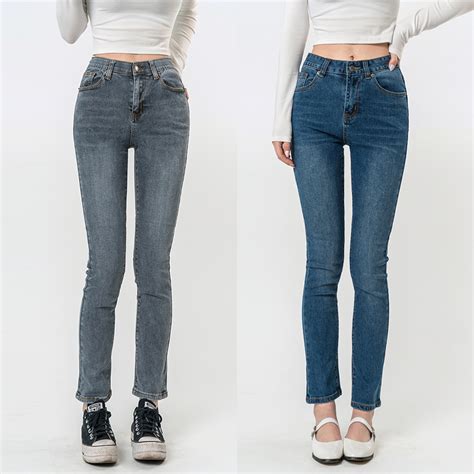 심도나인 데일리 일자 인밴드 스판 청바지 빈티지 중청 진청 데님 팬츠2color D3b2164