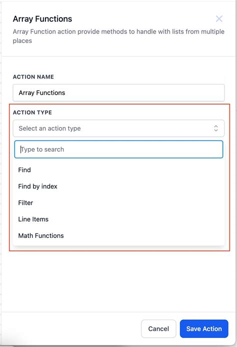 workflow array functions premium action mxp