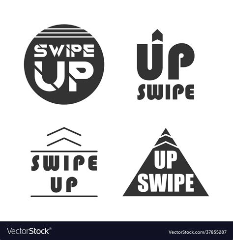 set swipe up buttons for social media royalty free vector