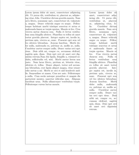 How To Split The Text Into Two Columns That Both Have A Different Width Tex Latex Stack